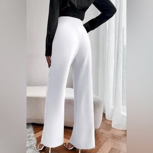Pants & Jumpsuits | Elegant Solid Flare Leg Palazzo Pants | Poshmark